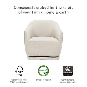 babyletto Foy Glider in Ivory Boucle, Greenguard Gold and CertiPUR-US Certified