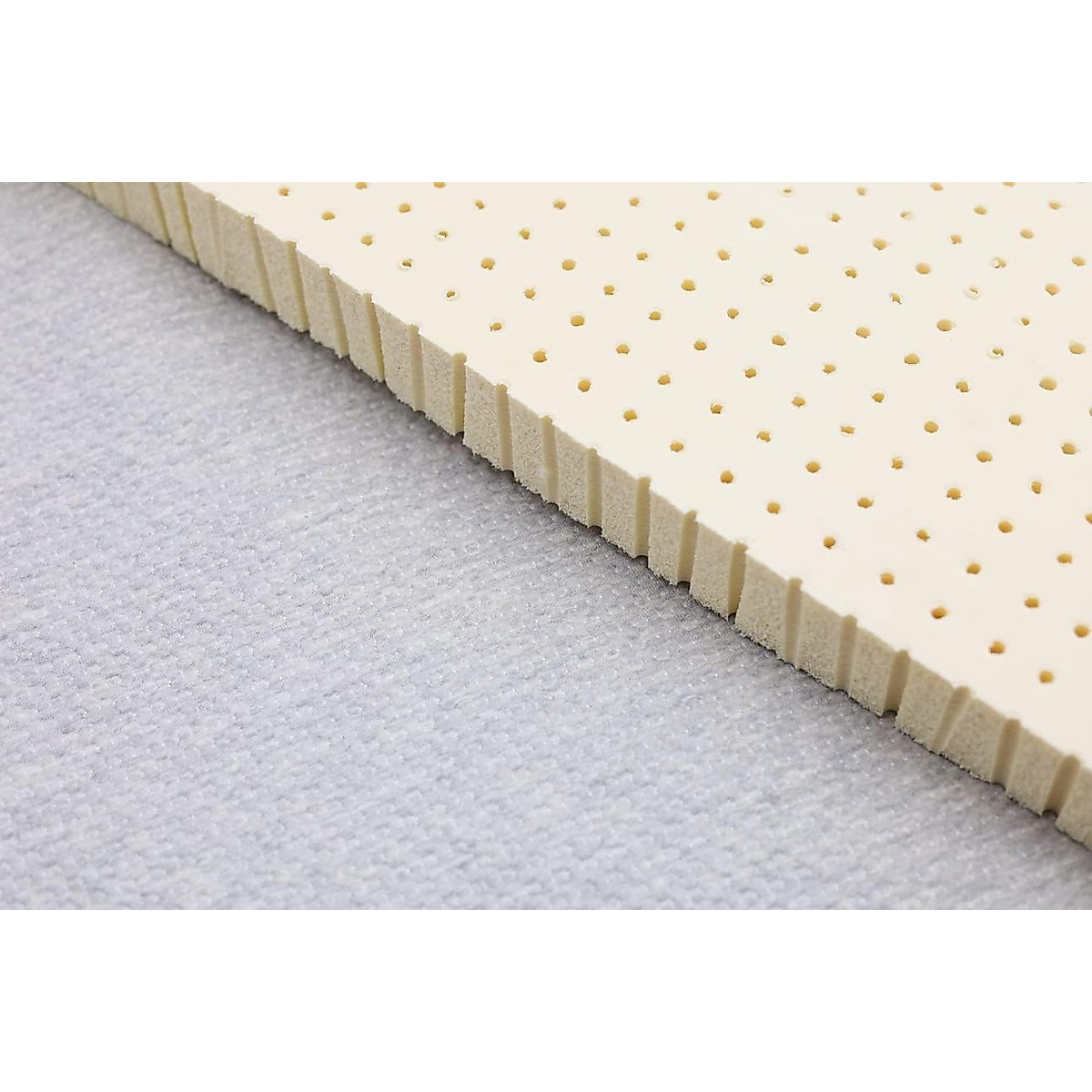 ORGANIC TEXTILES Organic Latex Mattress Topper - Made in USA (3 Inches King, Medium)
