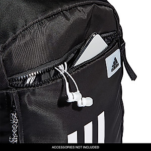 adidas League Three Stripe 2 Backpack, Black/White, One Size