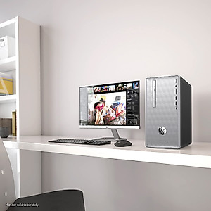 HP Pavilion (590-p0050) Desktop Computer with Intel Core i5+8400 Processor, 8GB RAM and 16 GB Intel Optane Memory, 1TB Hard Drive, Windows 10 (Silver)