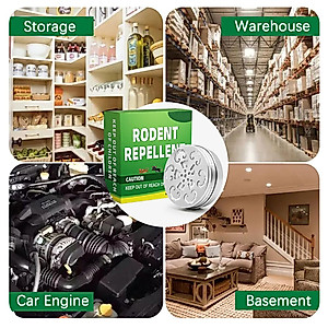 NJKPUYT Rodent Repellent for Car Engines, Under Hood Rodent Repellent, Rat Repellent for Car,Peppermint Oil to Repel Mice and Rats, Mouse Repellents Outdoor, Keeps Mice Away, Rat Deterrent Indoor-2P