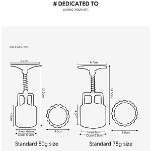 Moon Cake Mold, 50g/1.8oz Mid Autumn Festival Flower Animal Mooncake Mould, DIY Hand Press Cookie Stamps Pastry Tool for Kitchen Gadgets Baking Accessories (50g Cartoon2-1Mold+8Stamp)