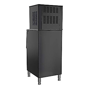 KoolMore Modular Ice Maker Machine, 315 lb. Full Cube Production, Free-Standing with Air Cooled Evaporator, 200 lb Bin, Stainless-Steel