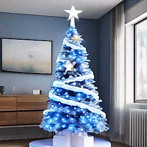 Jawtach C9 LED Christmas Light Bulbs - 50 Pack C9 LED Bulbs ICY Blue - 1W for Outdoor String Lights, Holiday Decoration