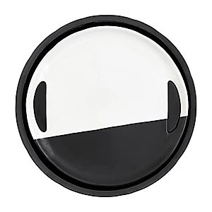 Mud Pie Black Stoneware Nest Platters, small 12" dia | large 14" dia