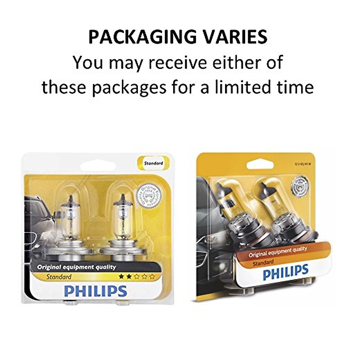 PHILIPS - 12362B2 H11 Standard Halogen Replacement Headlight Bulb, 2 Pack