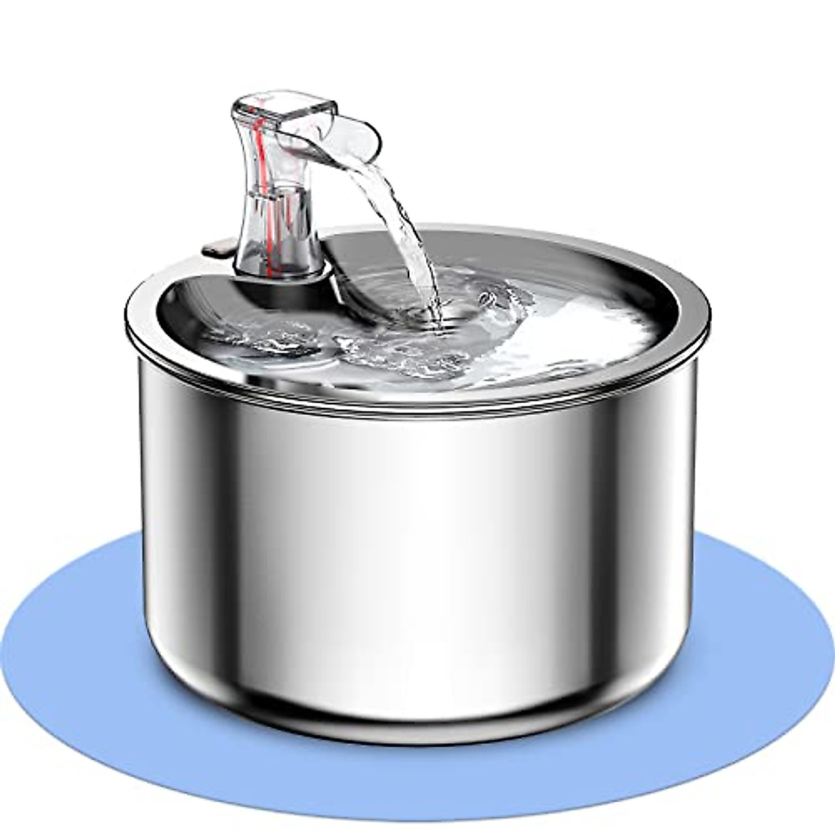 Heroange Cat Water Fountain Stainless Steel, 68oz/2L Ultra Quiet Pet Water Fountain for Cats Inside, Automatic Pet Drinking Fountain with Filters, Dog Water Dispenser Bowl Dishwasher Safe