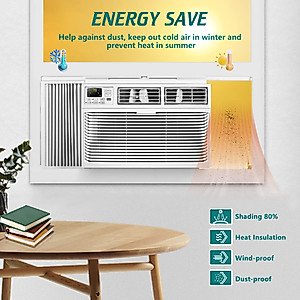 Daisypower Window Air Conditioner Side Panels Curtain Kit with Frame,Window AC Insulation Side Panel for AC Units Parts Replacement Screen (5,000 BTU)