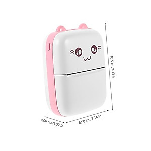 TOGEVAL 1 Set Sticker Printer Printing Tool Pocket Photo Printer Small Printing Machine Wrong Question Printer Mini Phone Printer Label Printer Portable Printer Small Abs Pink