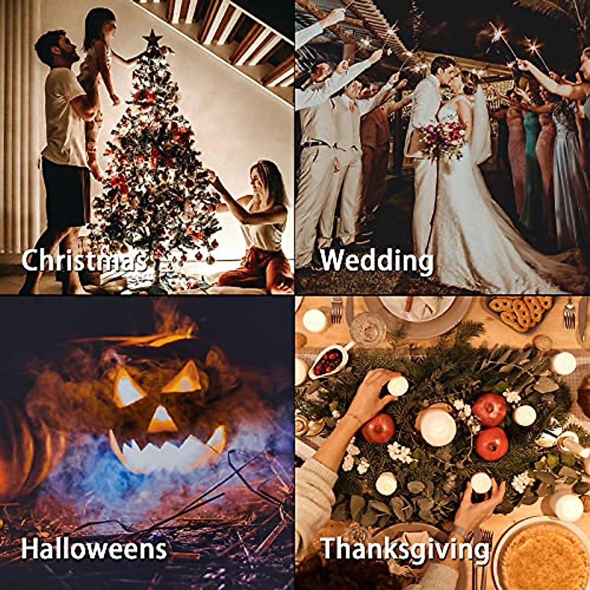 Actpe LED Tea Light Candles with Timer Flickering Flame, 12pcs Battery Operated Realistic Bright Unscented Tea Light Fake Candles for Romantic Wedding Home Xmas Decor Birthday Halloweens, Warm White