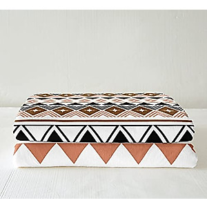 Western Boho Blanket Aztec Throw Blanket 90"x90",Ethnic Tribal Arrow Fleece Blanket Retro Exotic Nordic Style Blankets,African Indian Tribal Geometry Diamond Stripes Bohemian Decor