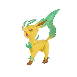 Pokemon PKW0178 3 Pack-Features 2 Pikachu, Wynaut & 3-Inch Leafeon Battle Figures-Authentic Details, Multi