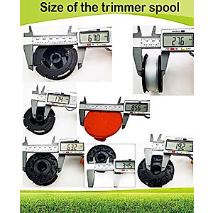 BOOTOP PIN AF-100 Spool, AF100 Replacement Spool for Black and Decker AF1003ZP AF-100-3ZP AF-100-2 Weed Eater Parts AF-100-BKP for GH900 GH600 LST420 String Trimmer Line 30ft 0.065"