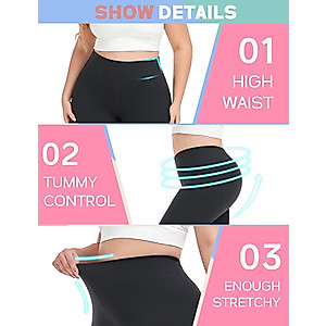 COOTRY Plus Size Fleece Lined Leggings for Women Thermal Underwear Long Johns Base Layer Pajama Bottoms Cold Weather Pants Black 2XL