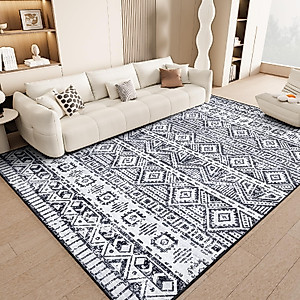 Vamcheer Washable Area Rug 4x6 - Living Room Rugs for Bedroom Modern Area Rugs for Living Room Dinning Rugs, No Shedding & Easy to Clean, High Traffic Machine Washable Rugs, Non Slip Carpet, Grey
