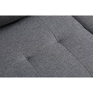 BIADNBZ Sectional Sofa L-Shape, Modern Furniture 4-seat Couch with Reversible Chaise Lounge, 2 Pillows and Cupholders Design, Suit for Living Room Office Apartment, Gray