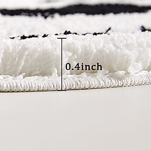 Jack Skellington Halloween Round Bathroom Rugs Mat 2ft, Non-Slip Machine Washable Soft Absorbent Shaggy Bath Rug The Nightmare Before Christmas Spooky Creepy Cute Halloween Bathroom Shower Floor Mat