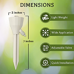 MJOGEE 6 Self Watering Spikes, Slow Release Automatic Irrigation Control System, 47mm