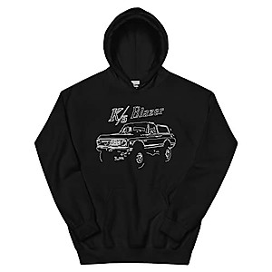 JG Infinite 1971 Chevy K5 Blazer Owner Outline Art Unisex Hoodie Black