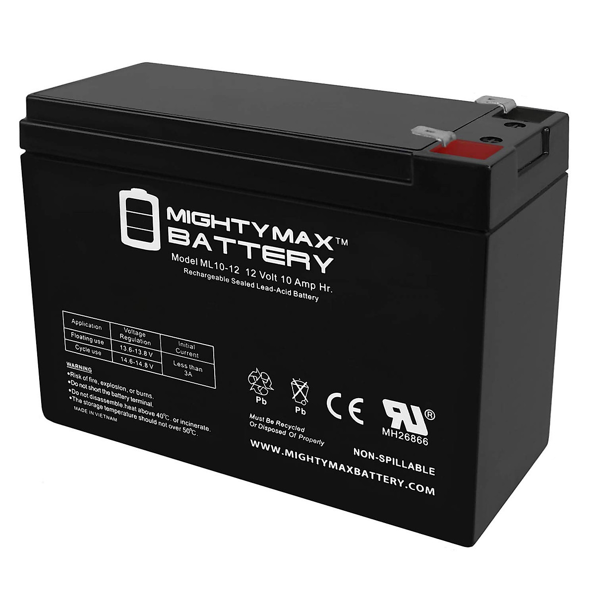Mighty Max Battery 12V 10AH SLA Battery Replaces Dynacraft Surge Camo Mega 12V ATV