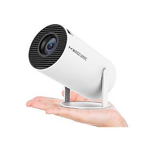 Mini Projector, Magcubic HY300 Auto Keystone Correction Portable Projector, 4K/ 200 ANSI Smart Projector with 2.4/5G WiFi, BT 5.0, 130 Inch Screen, 180 Degree Flip, Round Design, Home Video Projector