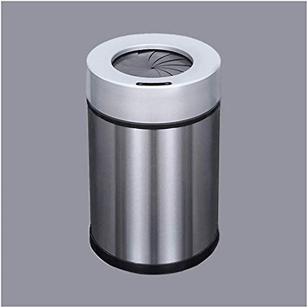 LXXSH Stainless Steel Household Trash Can Smart Home Electric Trash Cans Round Induction Trash Can, Spiral Induction Opening and Closing Trash Can for Bedroom (Color : A, Size : 6l)