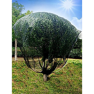 Agfabric Black Bird Netting Insect Barrier Garden Plant Cover, in-Shape Bag with Rope