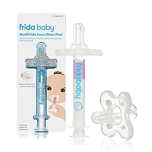 Medi Frida the Accu-Dose Pacifier Baby Medicine Dispenser by FridaBaby, 1 Count (Pack of 1)