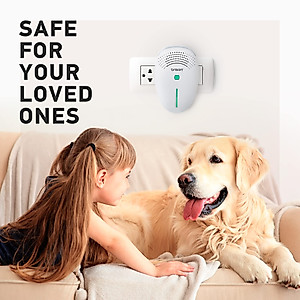 BRISON [1-Pack] Ultrasonic Pest Repeller Plug-in Control Electronic Insect Repellent Gets Rid Mosquito Bed Bugs Roach Spiders Fleas Mice Ants Fruit Fly