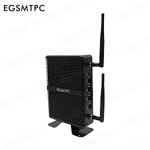 EGSMTPC Mini PC with 4GB RAM 32GB SSD WiFi, 4 GIGA LAN Port, VGA HDMI, 2 USB Port, Celeron J1900 Processor Quad core 2 GHz, Fanless Mini PC J1900