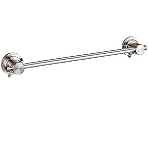 JiePai 24 inch Suction Cup Towel Bar Brushed Nickel,Bath Shower Towel Holder Shower Door Adhesive Towel Bar Suction Towel Rack (Brushed Nickel, 24inch)