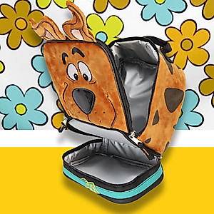 AI ACCESSORY INNOVATIONS Scooby Doo Character Embroidered Face with 3D Ears Insulated Dual Compartment Lunch Bag Lunch Box Tote
