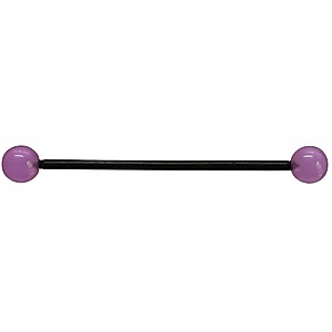 Oasis Plus 9pcs 14G 2 Inch Glow in The Drak Industrial Barbell Pregnancy Sport Maternity Navel Belly Button Ring
