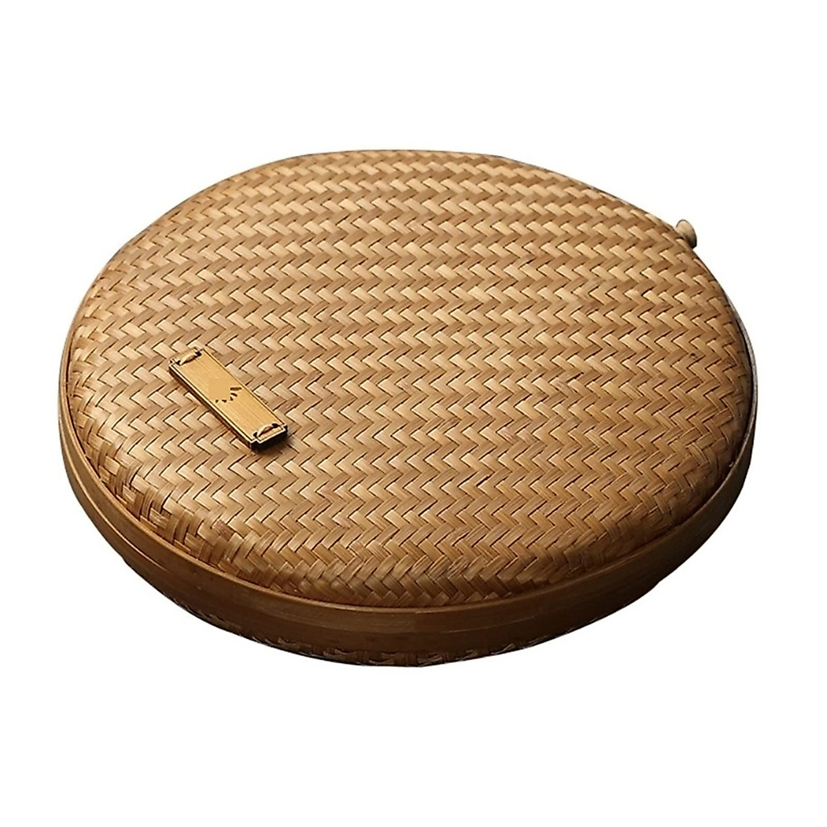 MSMMZ Egg Basket Handmade Rattan Tea Storage Basket Snack Box with Sundries Cover, Jewelry Tea, Egg Box (Color : S)