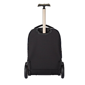 UNIKER Rolling Laptop Bag for 14 Inch Laptop,19 Inch Roller Bookbag for Teens,Roller Travel Bag,Suitcase on Wheels,Wheeled Bookbag,Trolley School Bag,Schoolbag with Wheels Black Cat Butterfly…