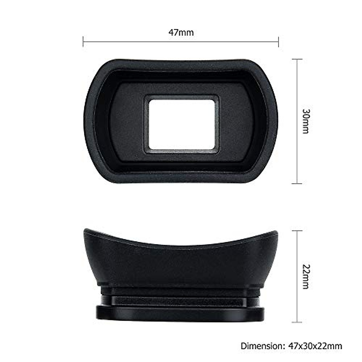 Soft Camera Eyecup Eyepiece Viewfinder Eyeshade for Canon EOS 6DM2 5DM2 6D 5D Mark II 90D 80D 77D 70D 60D 50D 4000D 2000D Rebel T100 T8i T7i T7 T6s T6i T6 T5i T5 T4i SL3 SL2 Replac Canon EB EF Eye Cup