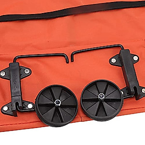 Trolley Bag, Foldable Shopping Cart with Wheels, Large Capacity Design Oxford Cloth for Camping (- #12)