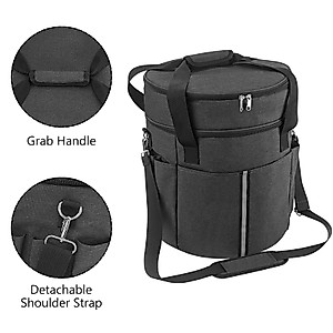 Kingshion 6-Quart Electric Pressure Cooker and Slow Cooker Carry Bag, Dark Grey, Travel, Nylon, Unisex, 1.5L, 13.25 x 15.75 x 15.75 inches