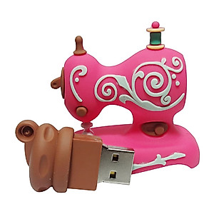 8GB Pink Sewing Machine Model USB Flash Drive USB 2.0 Thumb Drives USB Memory Stick Zip Drive Jump Drives for Data Storage
