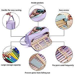 Fancy Forest Large Capacity Pencil Case,High Capacity Pencil Pouch Bag Pouch Holder Box Organizer for Teens Girls boys Adults