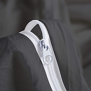 Ashton Sheets 100% Egyptian Cotton Duvet Cover for Oversized Bed - 600 Thread Count 3 PC Oversized Duvet Cover, Egyptian Cotton Oversized Duvet Cover Set, Cooling Duvet Cover Oversized - Dark Grey