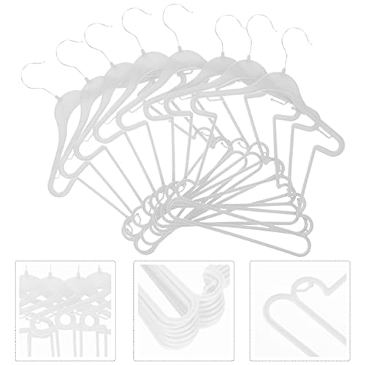 ULTECHNOVO Hangers 100 Pack Kids Hangers 10 Pcs Baby Hangers for Closet Non Laundry Infant Pant Hangers Shirt Coat Hanger for Nursery Toddler Clothing Hangers White Hangers 100 Pack Hangers 50 Pack