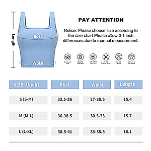 OLCHEE Women's 3 Pack Crop Tank Tops - Seamless Ribbed Sleeveless Square Neck Yoga Gym Shirts, Black Brown Beige Medium