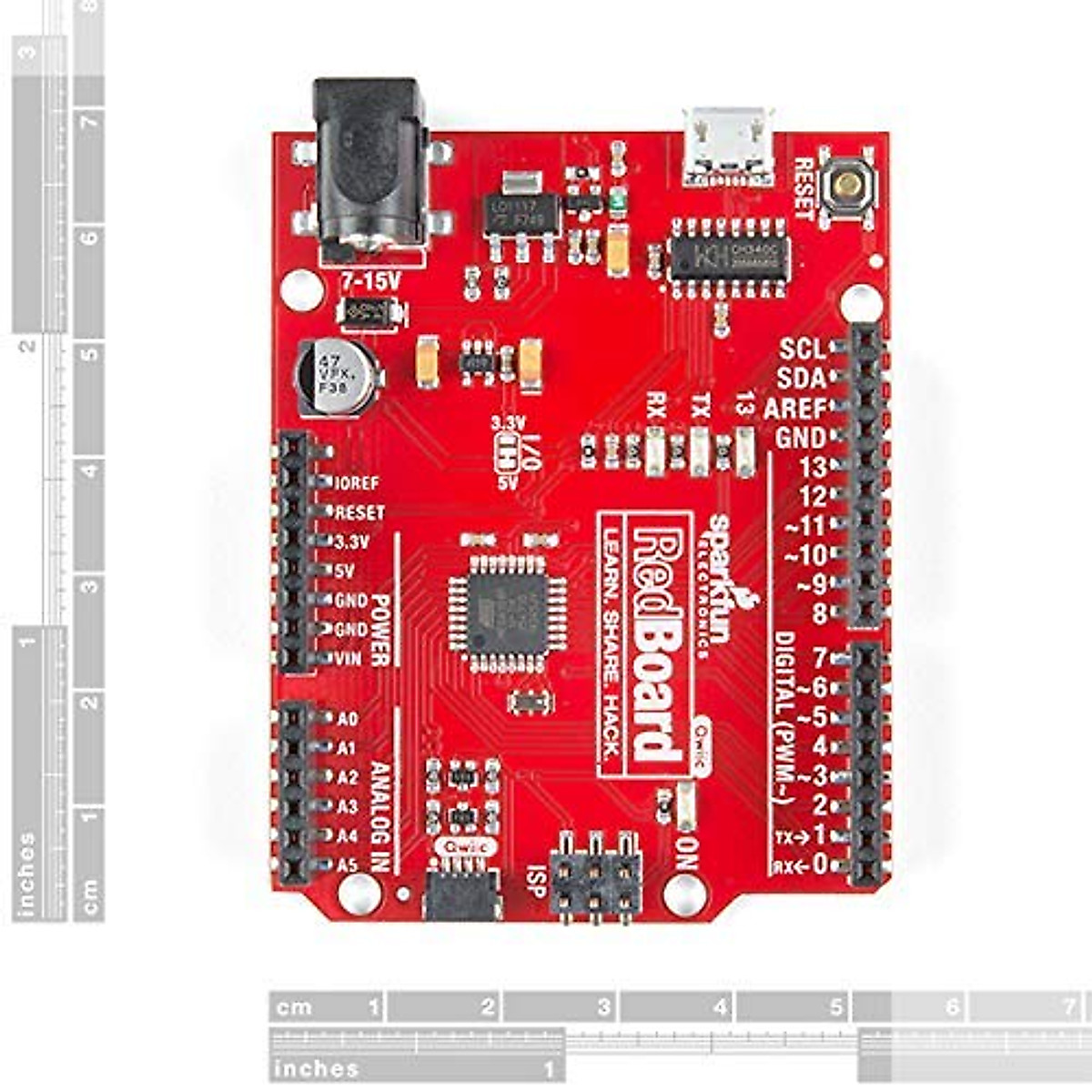 SparkFun RedBoard Qwiic and Qwiic Cable Kit Bundle - ATMega328P Compatible with Arduino Qwiic Connector & CH340C Serial-USB Converter IC Breadboard R3 Footprint microcontroller Improved Reset Button