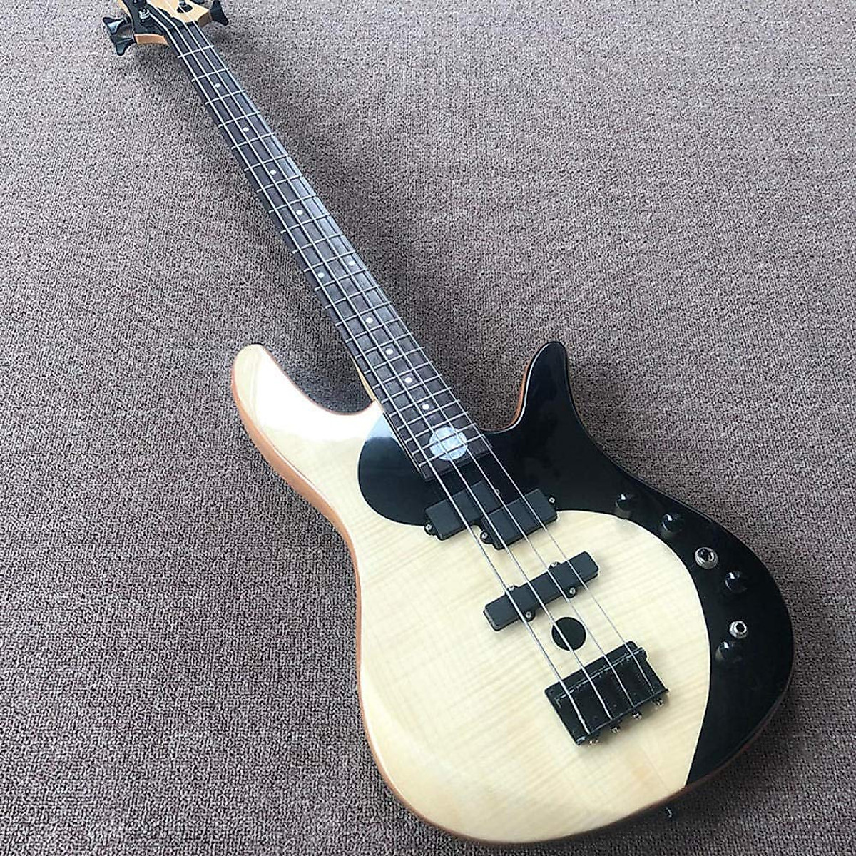 guitar 4 String Bass Maple Neck And Gold Wire Phoebe Body Yin And Yang Bass Instrument GaYouny (Color : Guitar, Size : 43 inches)