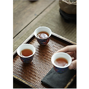 GUCTAY Traditional Chinese Tea Cup Asian cup Single tea cup Ceramic tea cup Kung Fu Tea Cup Porcelain teacup