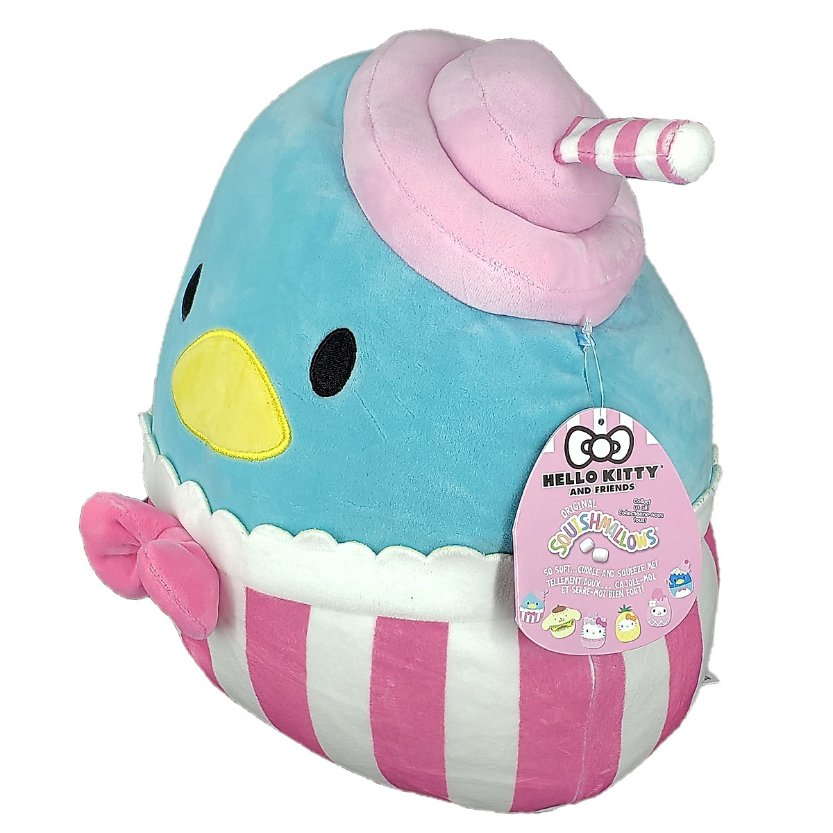 Squishmallows Official Kellytoy 12 Inch Sanrio Squad Hello Kitty & Friends Collectible Pillow Animals (Milkshake Penguin)