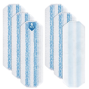 Vacuum Mop Replacement Pads, Compatible with Roborock S7 S7+ T7 T7S T7S Plus S7MaxV S7MaxV Plus S7MaxV Ultra Robot Vacuum, Washable Mop Cloth Rags Reusable Soft Mopping Pad Parts Accessories(6 Pcs)