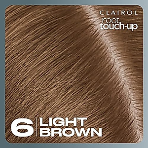 Clairol Root Touch-Up by Nice'n Easy Permanent Hair Dye, 6 Light Brown Hair Color, Pack of 2
