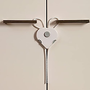 Dreambaby Flexi Lock - Cabinet & Drawer Handle Locks - Cabinet Safety Straps - with Multi-Touch Release System - White - 2 Count (Pack of 1) - Model L185